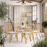 Bayou Breeze Alida Rattan Dining Chair, Handmade Natural Sustainable Rattan, Slat Back Side ...